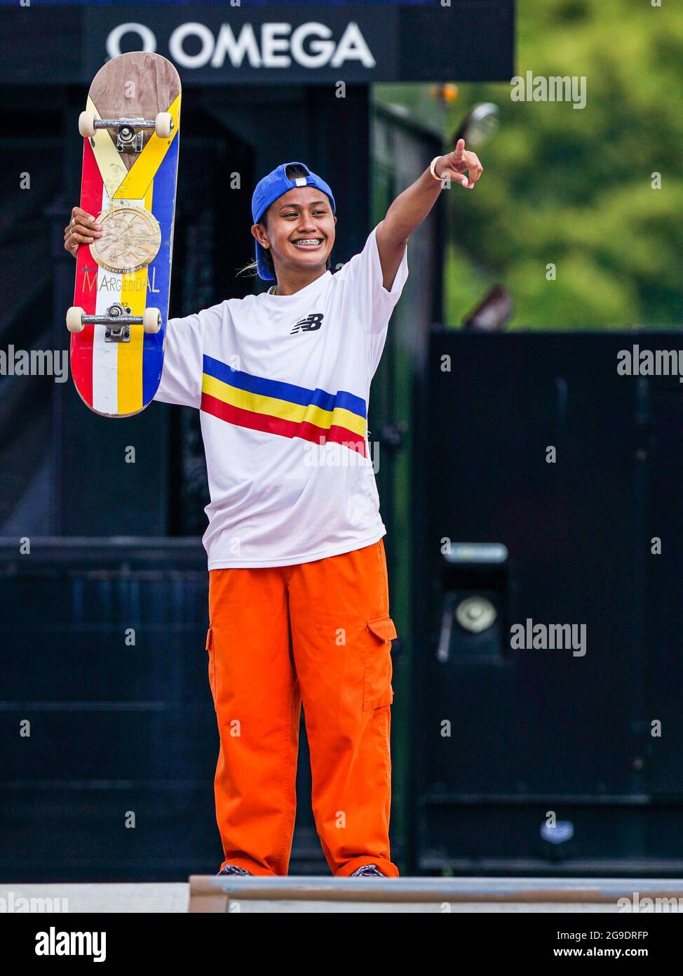 TOKYO, JAPAN - JULY 26: Margielyn Didal of the Philippines competing on ...