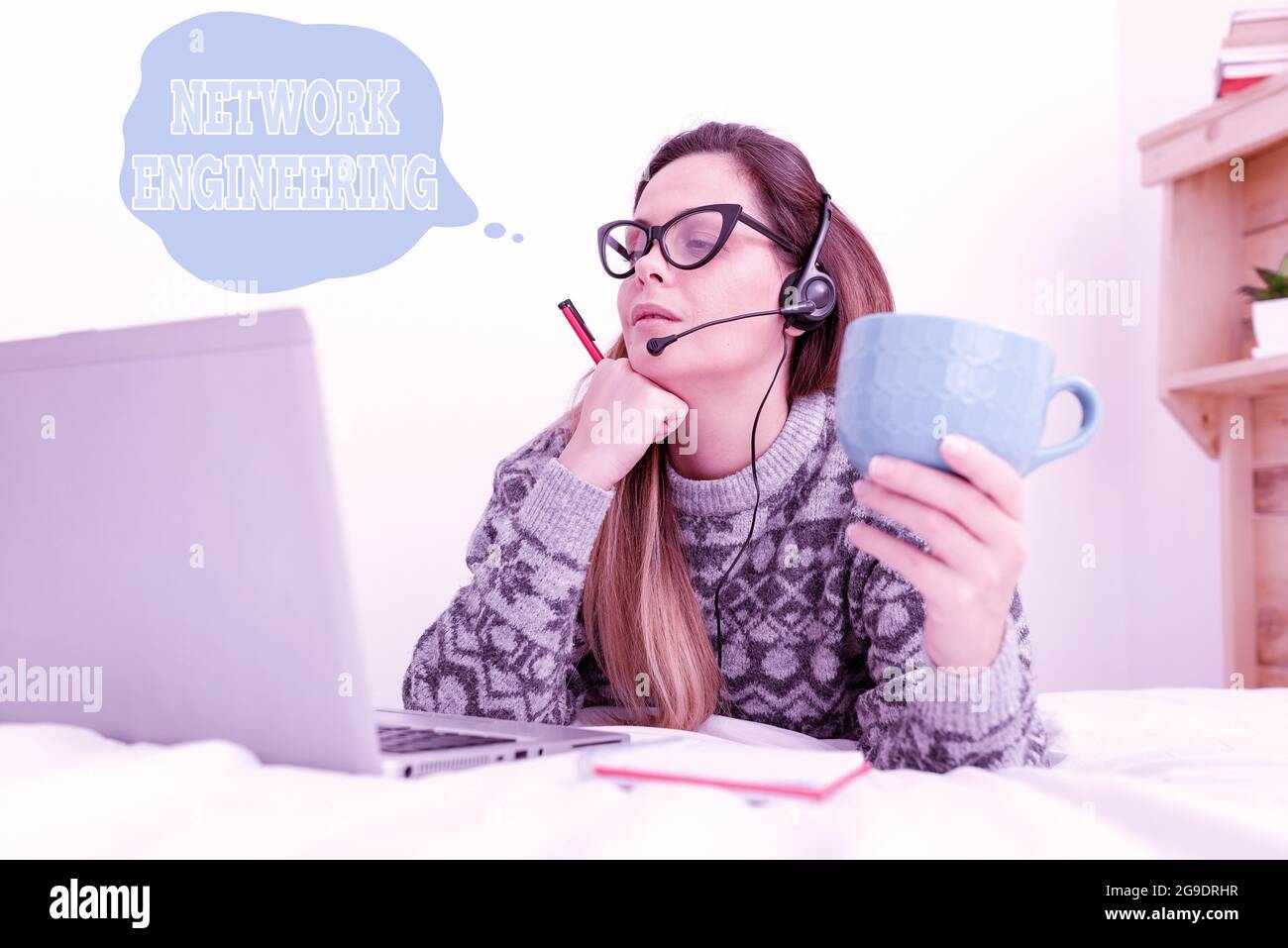 Hand writing sign Network Engineering. Concept meaning professional who ...