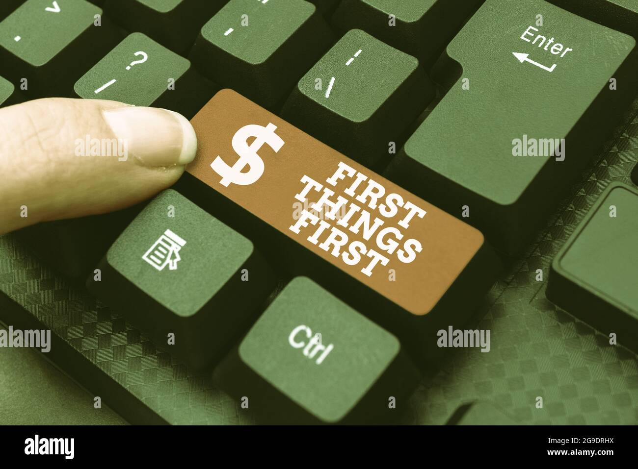 Writing displaying text First Things First. Word Written on Business ...