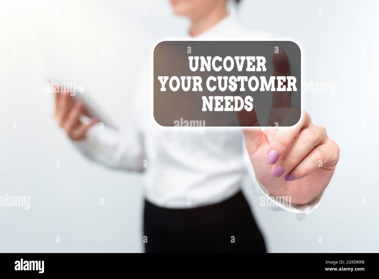 Sign displaying Uncover Your Customer Needs. Conceptual photo reveal ...