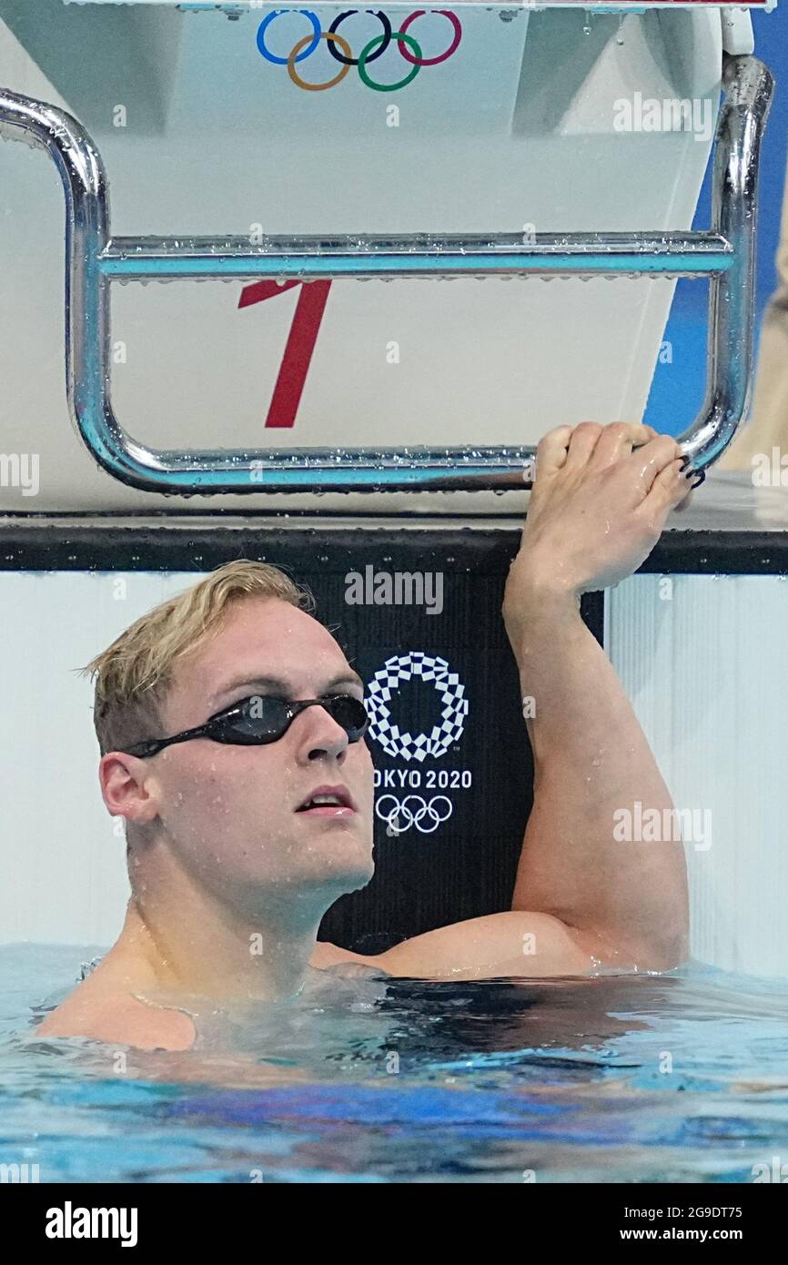 Tokio, Japan. 26th July, 2021. Swimming: Olympics, men, 100m backstroke ...