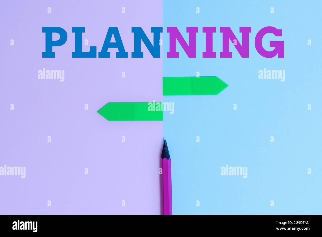 Sign displaying Planning. Business concept achieving desired results is ...