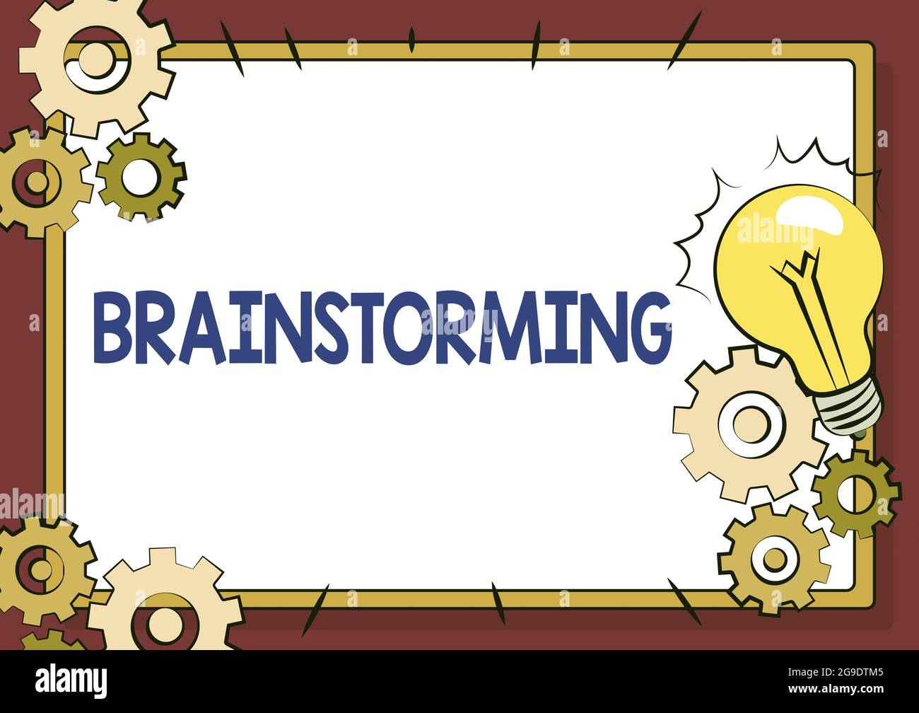 Conceptual caption Brainstorming. Business concept group discussion ...