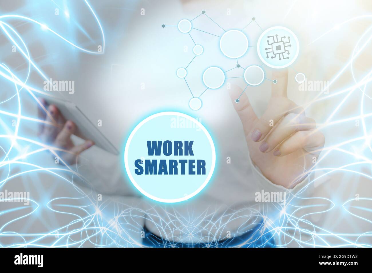 Conceptual caption Work Smarter. Business approach Efficiency Be clever ... Conceptual caption Work Smarter. Business approach Efficiency Be clever ...