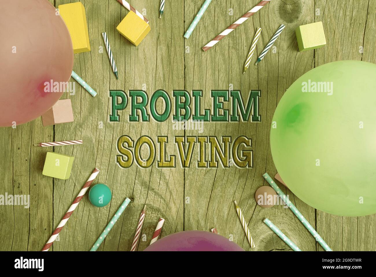 Conceptual caption Problem Solving. Business approach process of finding solutions to difficult ...
