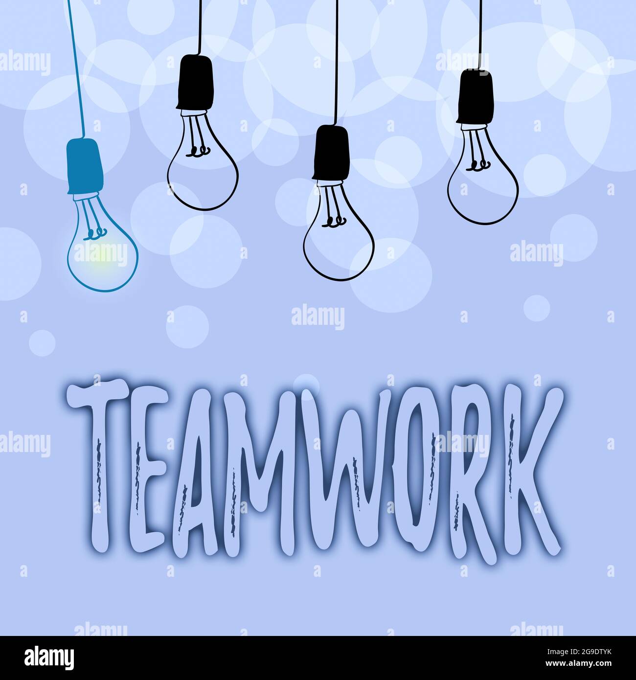 Conceptual caption Teamwork. Word Written on the group s is ...