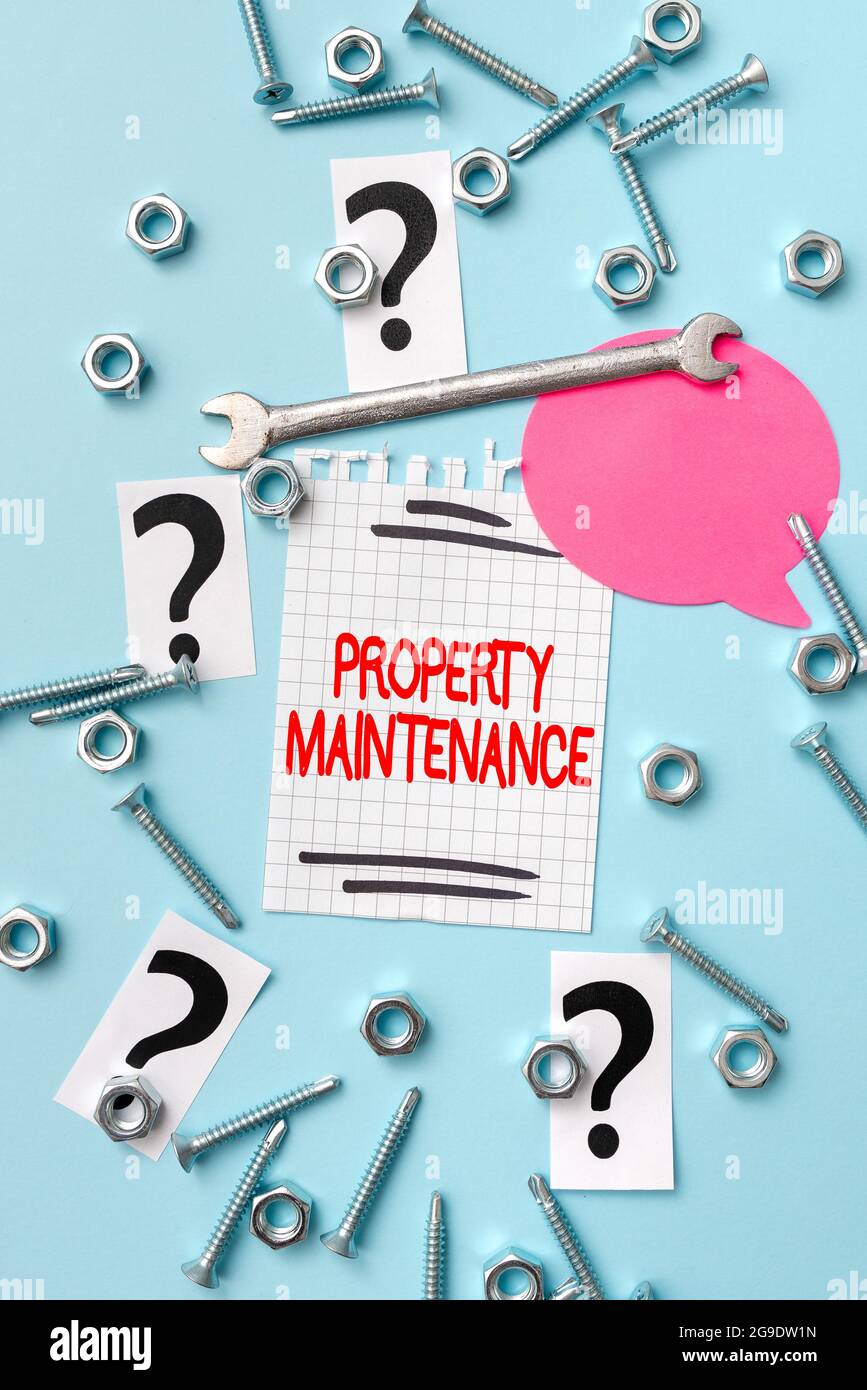 Conceptual display Property Maintenance. Business idea refers to ...