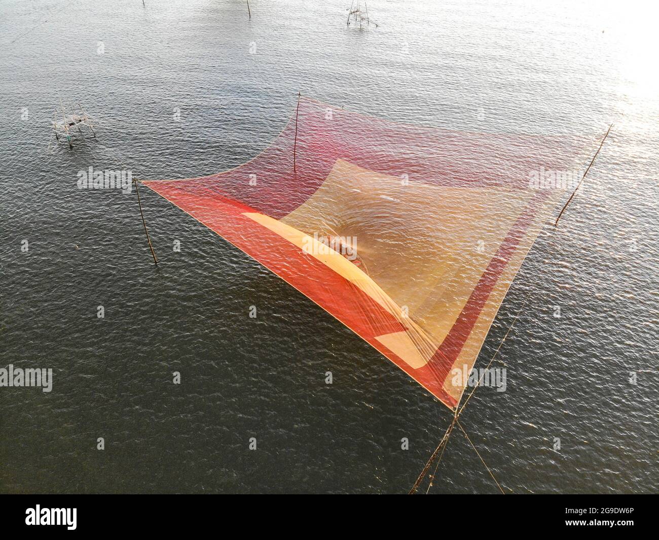 Colorful fishing net in Cua Dai beach Hoi An town central Vietnam Stock ...