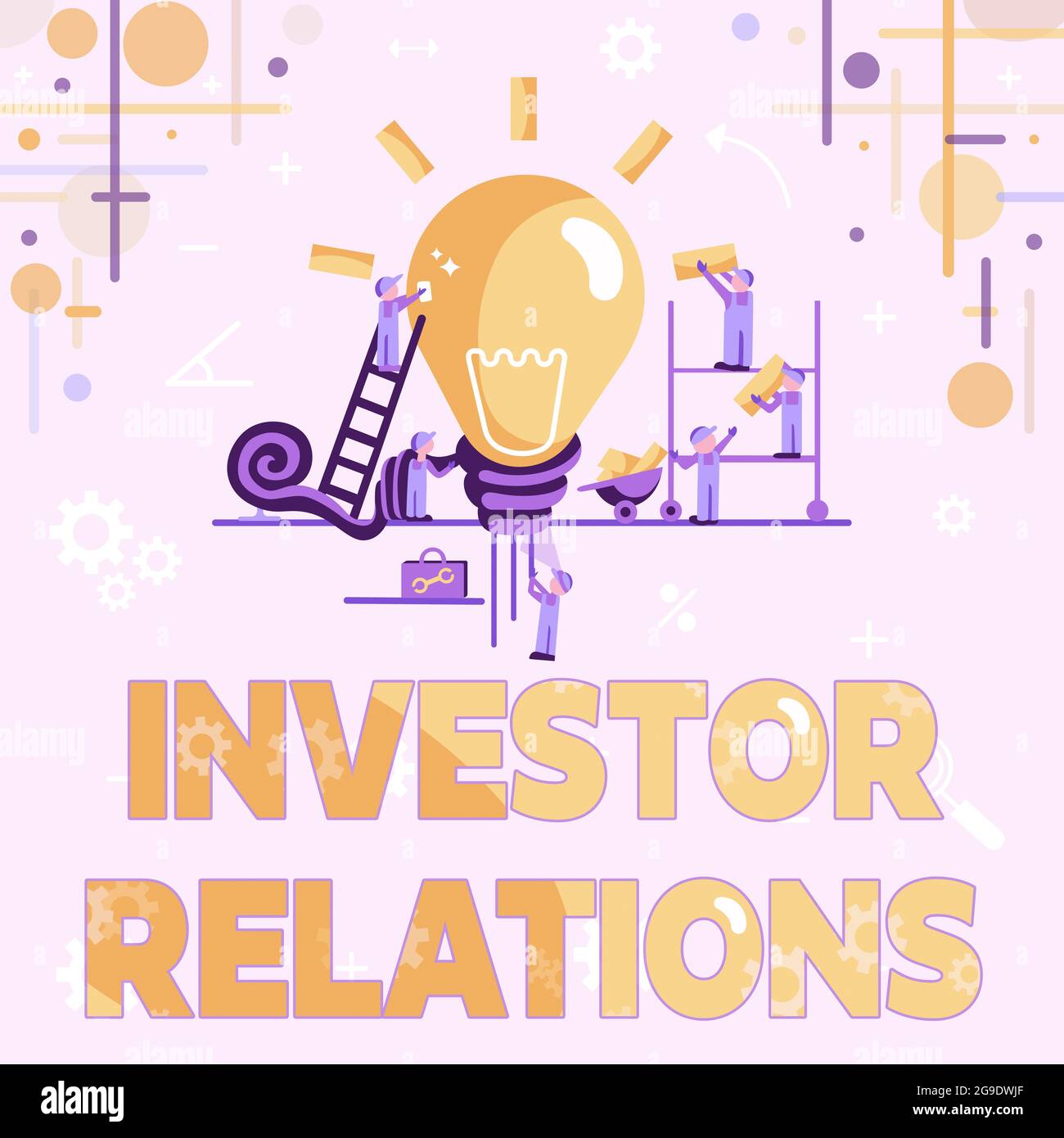 Hand writing sign Investor Relations. Word Written on management ...