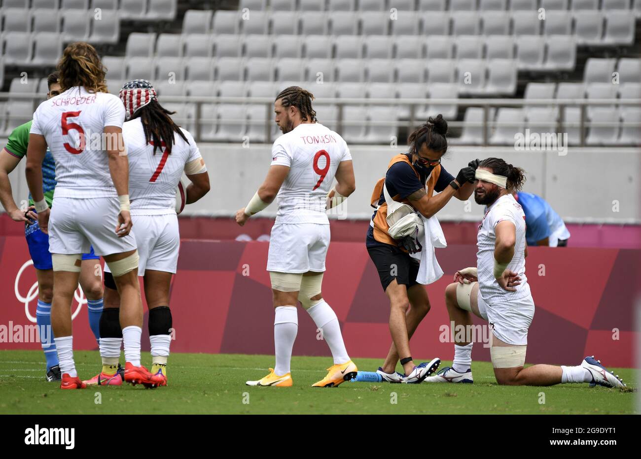 Tokyo, Japan. 26th July, 2021. The United States' Denny Barrett (R ...