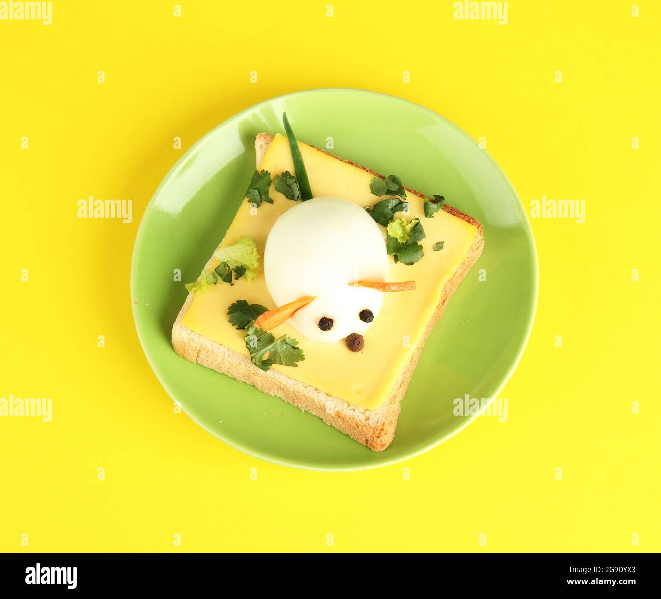 fun food for kids on color background Stock Photo - Alamy