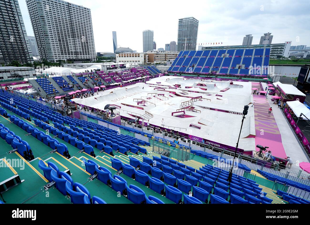 A general view of the Ariake Urban Sports Park on the third day of the ...