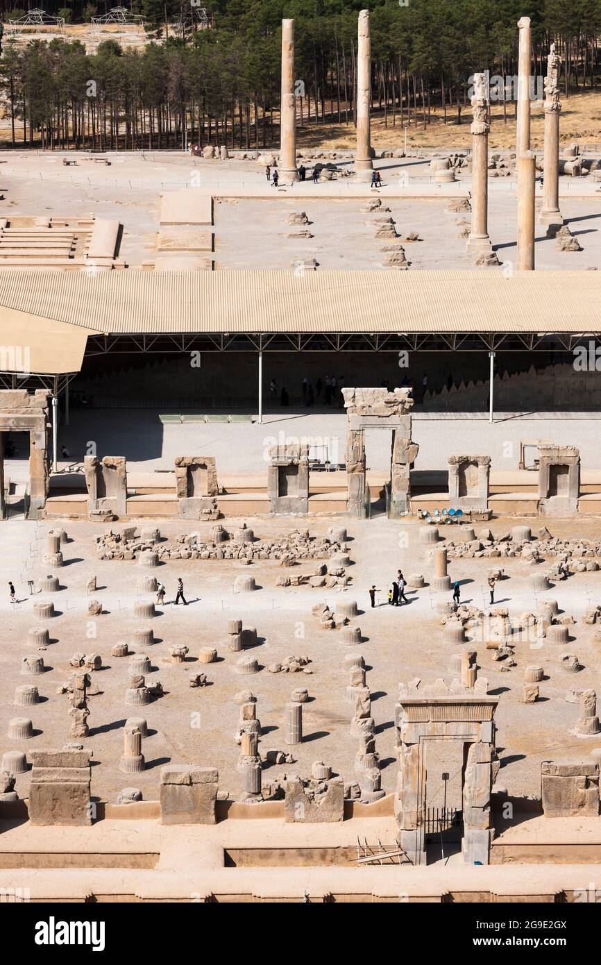 Persepolis, palace of 100 columns, ancient ceremonial capital of ...