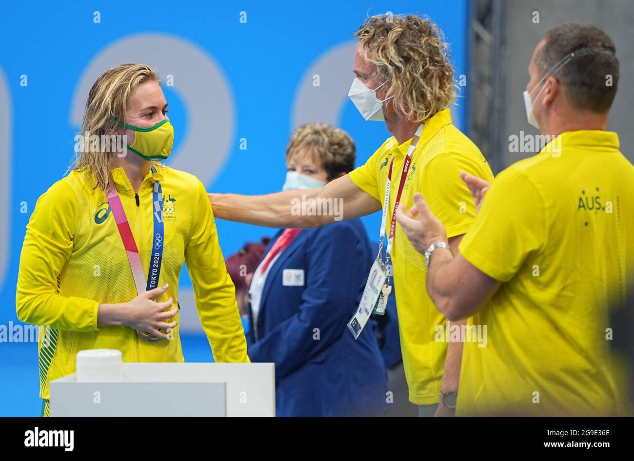 Tokio, Japan. 26th July, 2021. Swimming: Olympics, women, 400m freestyle, final at Tokyo ...