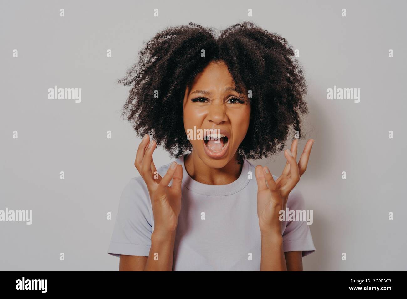 Woman angry open mouth hi-res stock photography and images - Alamy