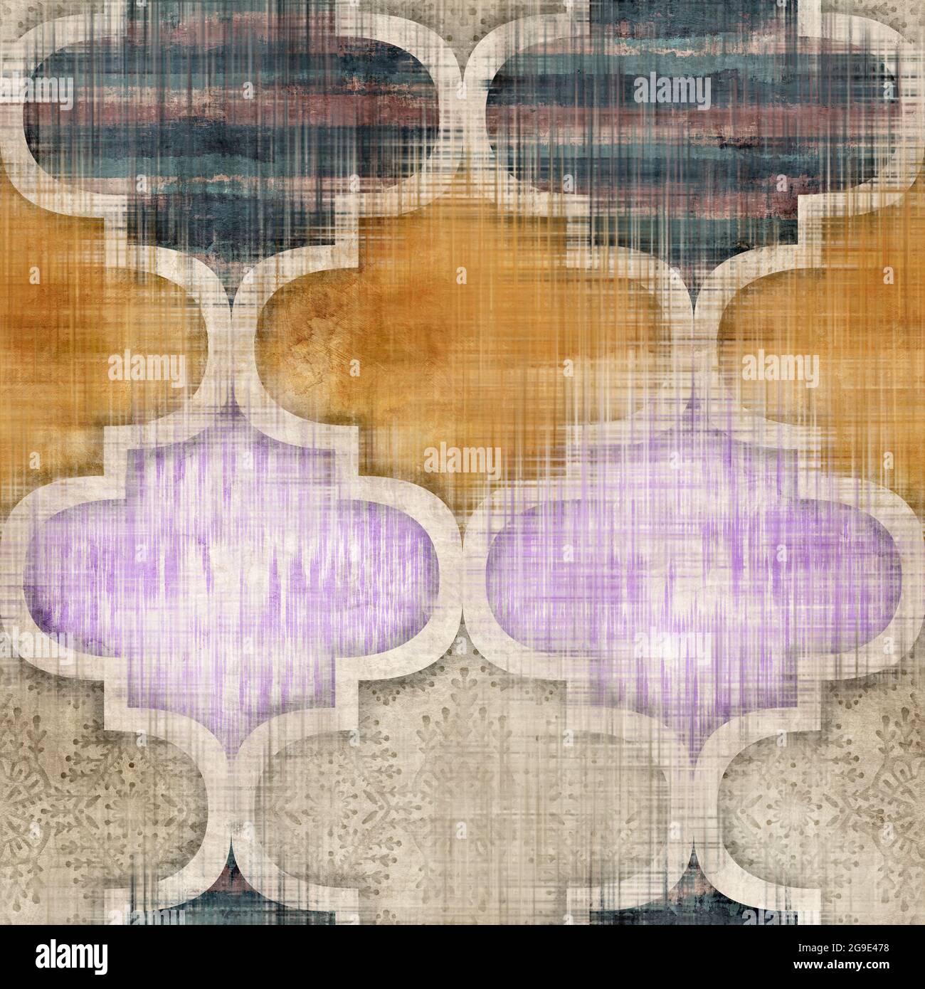 Seamless Moroccan inspired highly textured pattern for surface print ...