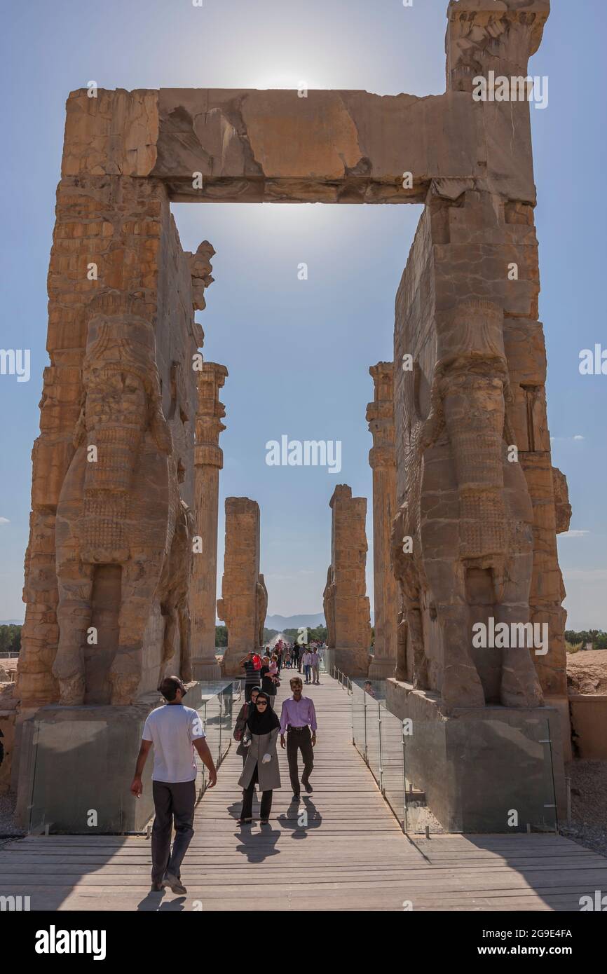 Persepolis, gate of all nations, gate of Xerxes, capital of Achaemenid ...