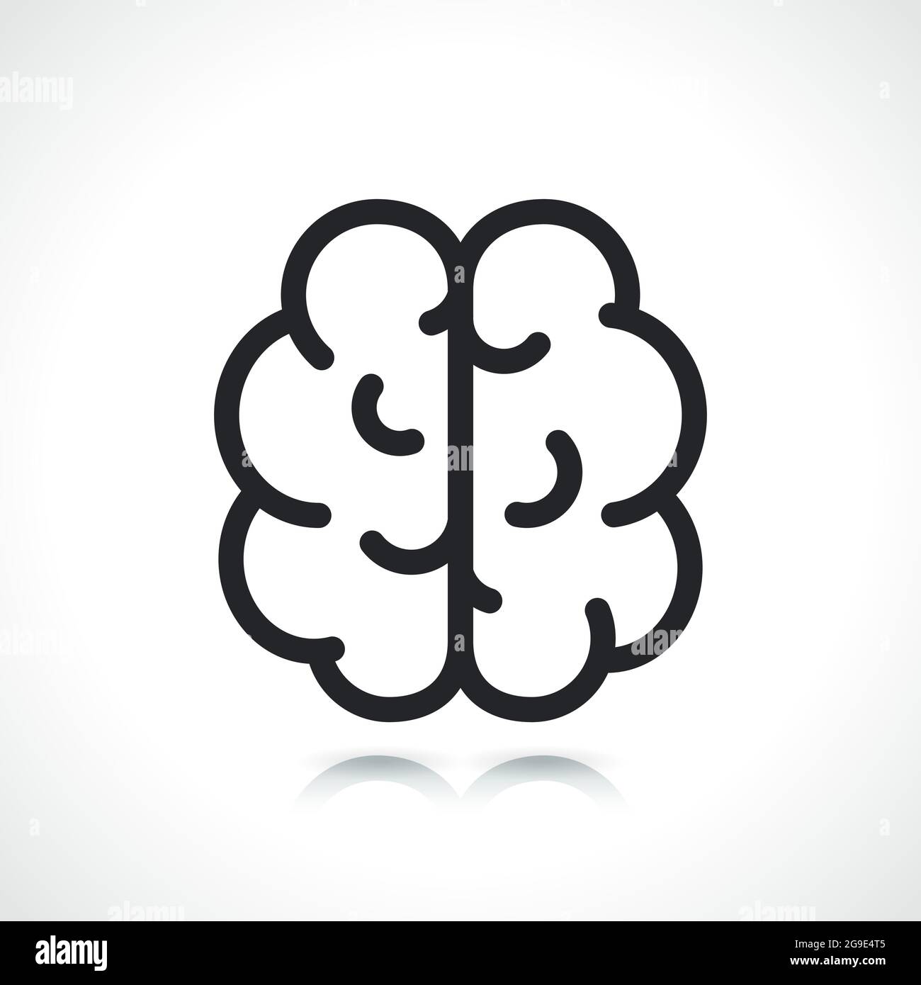 Brain idea icon linear Stock Vector Images - Alamy