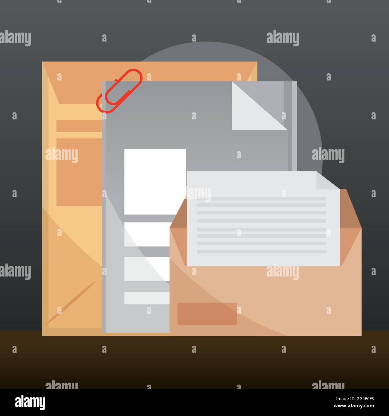 paperwork envelopes and file Stock Vector Image & Art - Alamy