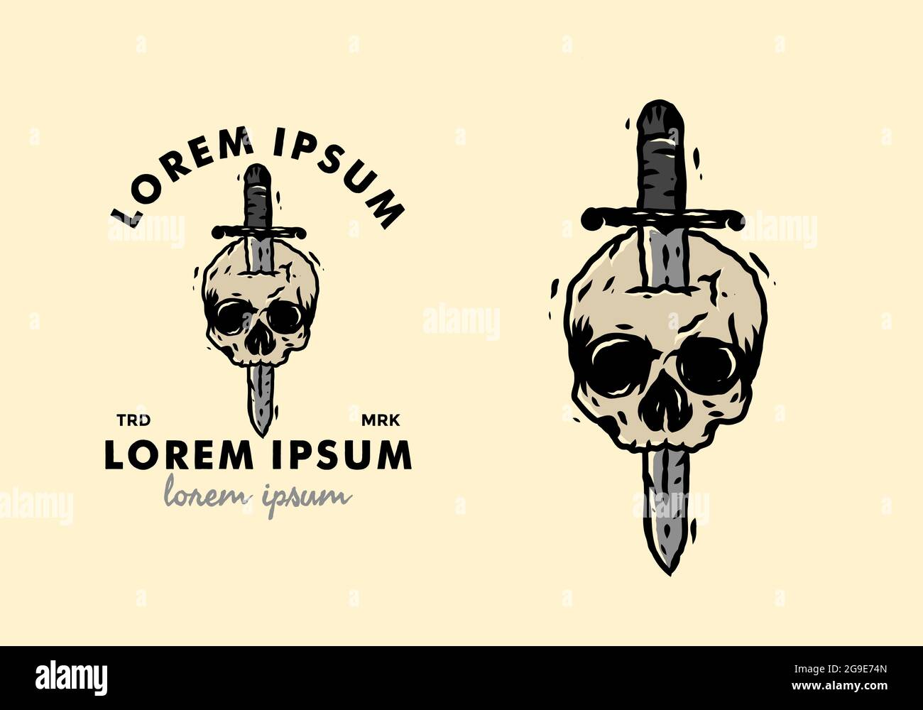 Vintage colorful scary death Stock Vector Images - Alamy