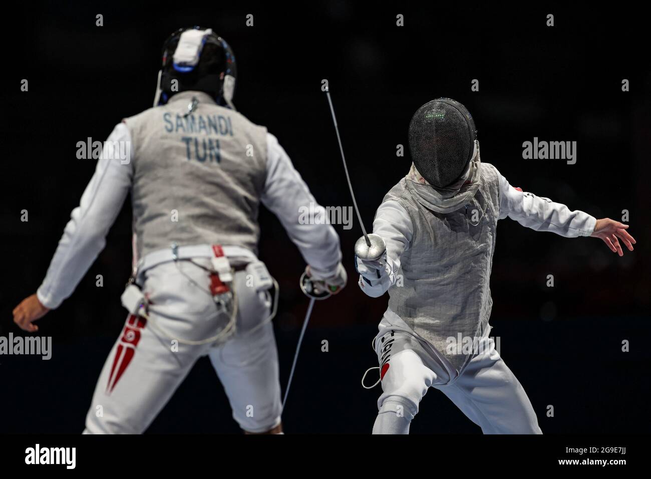 Chiba, Japan. 26th July, 2021. (L to R) SAMANDI Mohamed (TUN), Takahiro ...