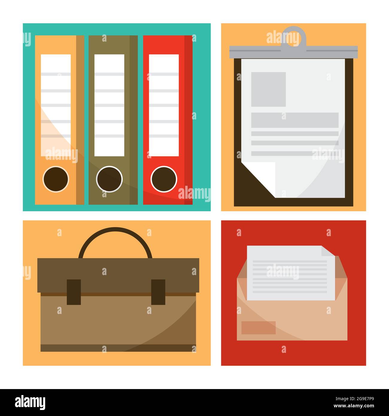 set office paperwork Stock Vector Image & Art - Alamy