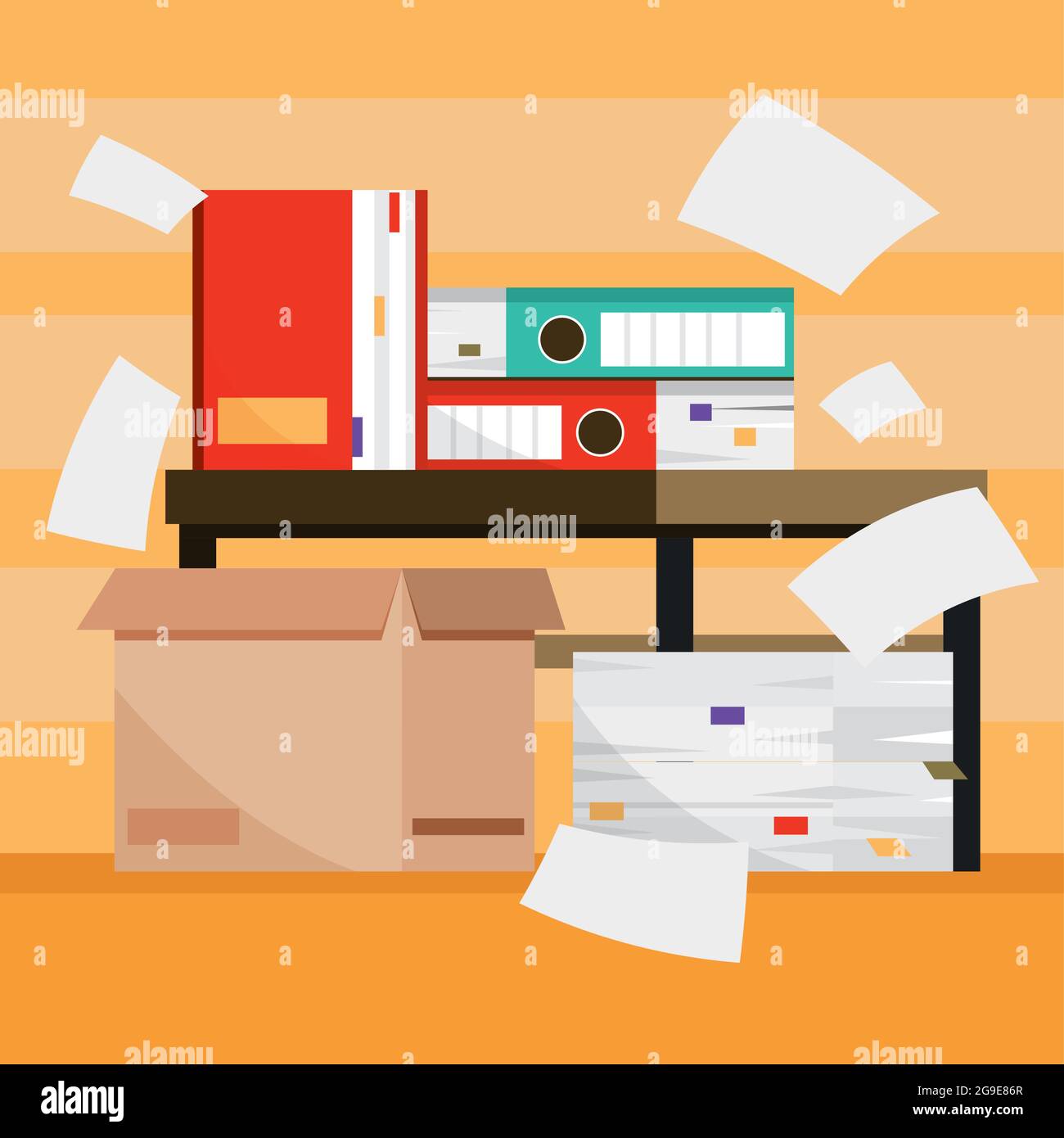 pile of paper documents Stock Vector Image & Art - Alamy
