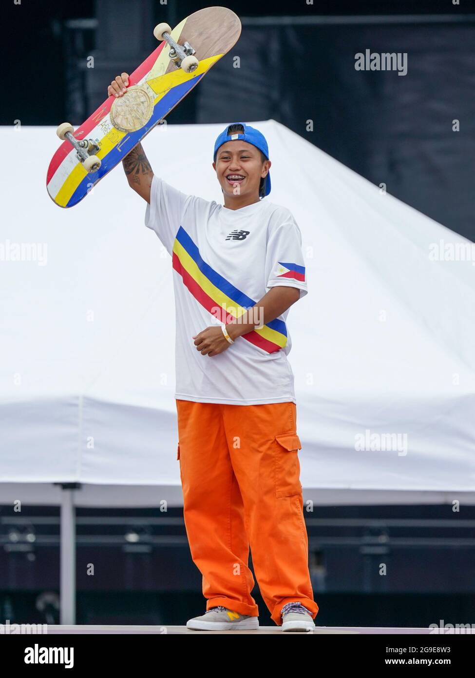 TOKYO, JAPAN - JULY 26: Margielyn Didal of the Philippines competing on ...