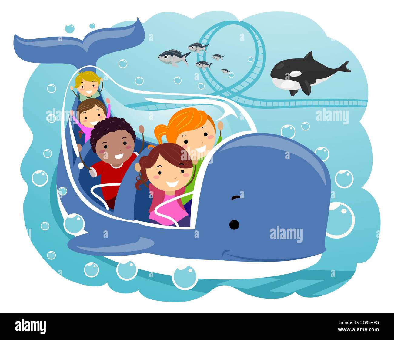 Girl riding whale hi-res stock photography and images - Alamy