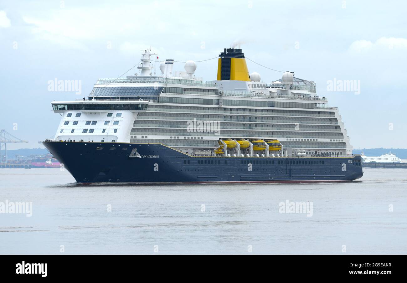 25/07/2021 Gravesend Reach SAGA’s two Spirits, Discovery and Adventure ...
