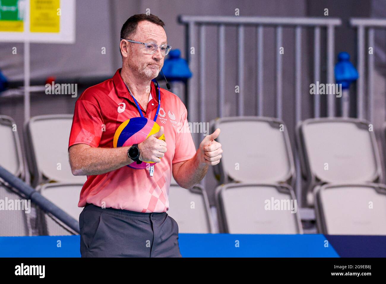 Tokyo, Japan. 26th July, 2021. TOKYO, JAPAN - JULY 26: Referee Dion ...
