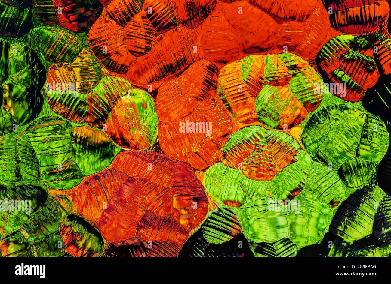 Abstract of pattern glass with a mixture of colors in the pattern Stock ...