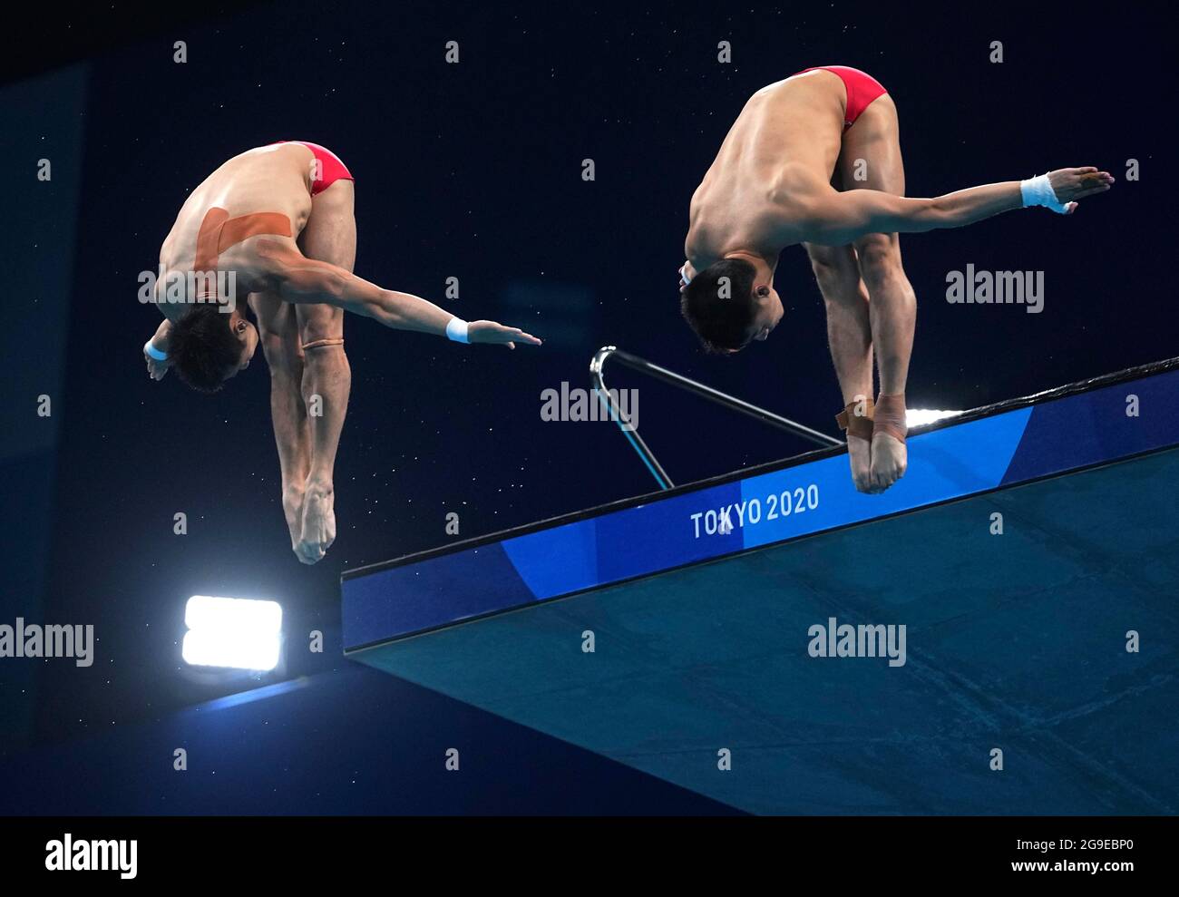 Tokyo, Japan. 26th July, 2021. Cao Yuan and Chen Aisen of China compete ...