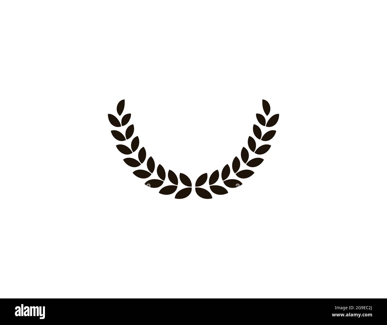 Vector illustration. flat design. Wreath award victory icon Stock ...