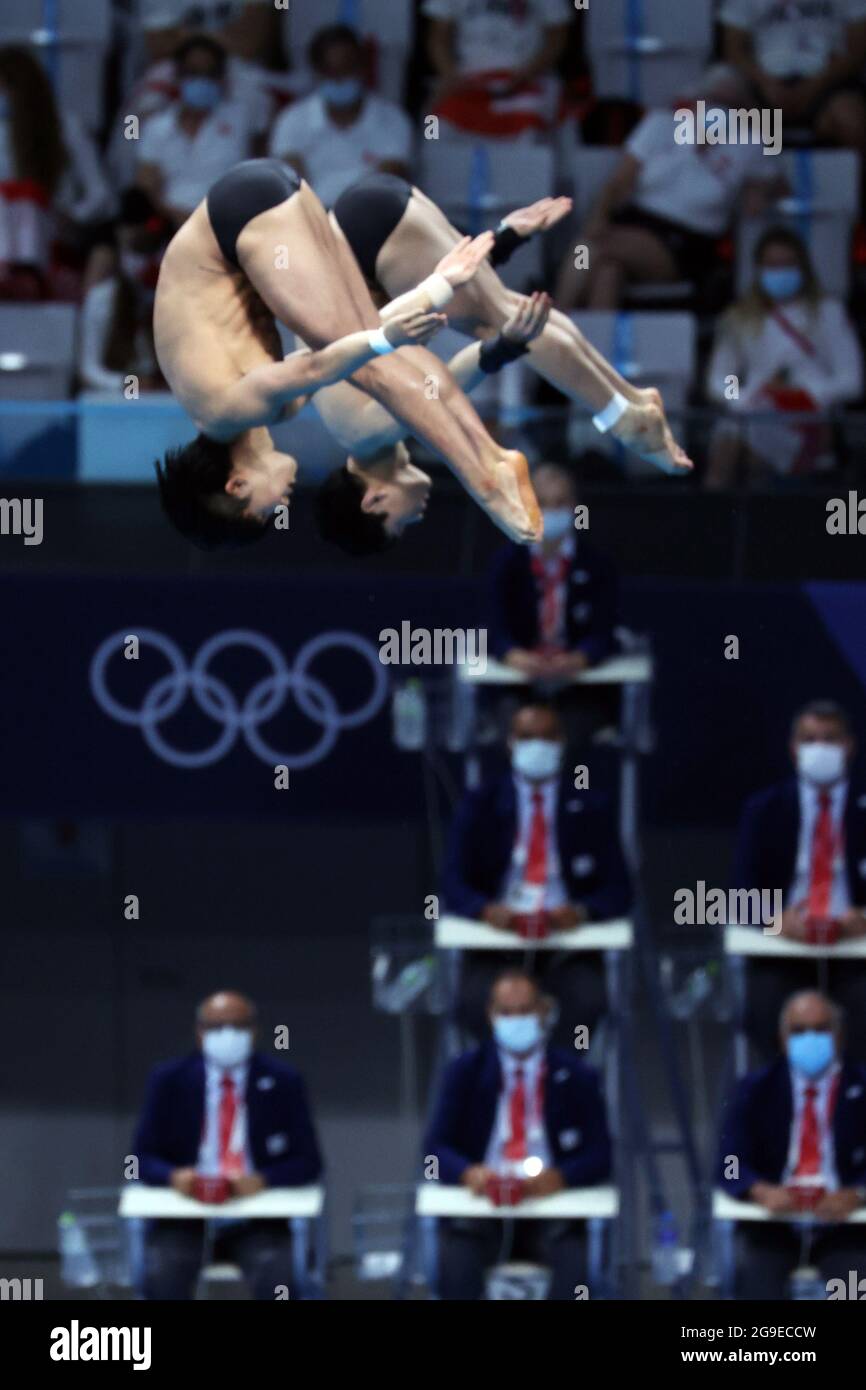 Seoul, South Korea. 26th July, 2021. S. Korean divers at Olympics Woo ...