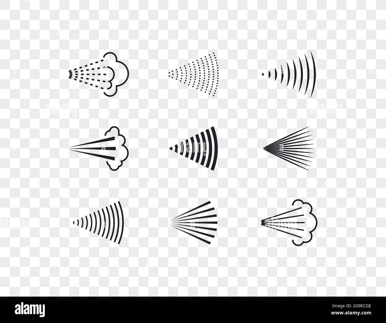 Aerosol, drop, spray icon set. Vector illustration. Flat design Stock ...