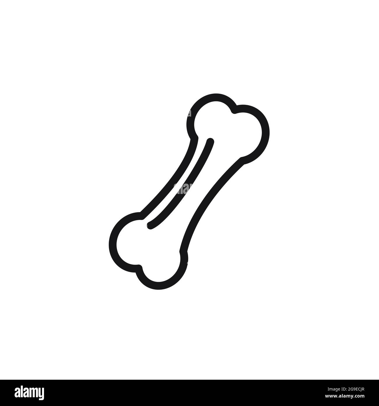 Bone line icon isolated vector illustration. Clipart Stock Vector Image ...