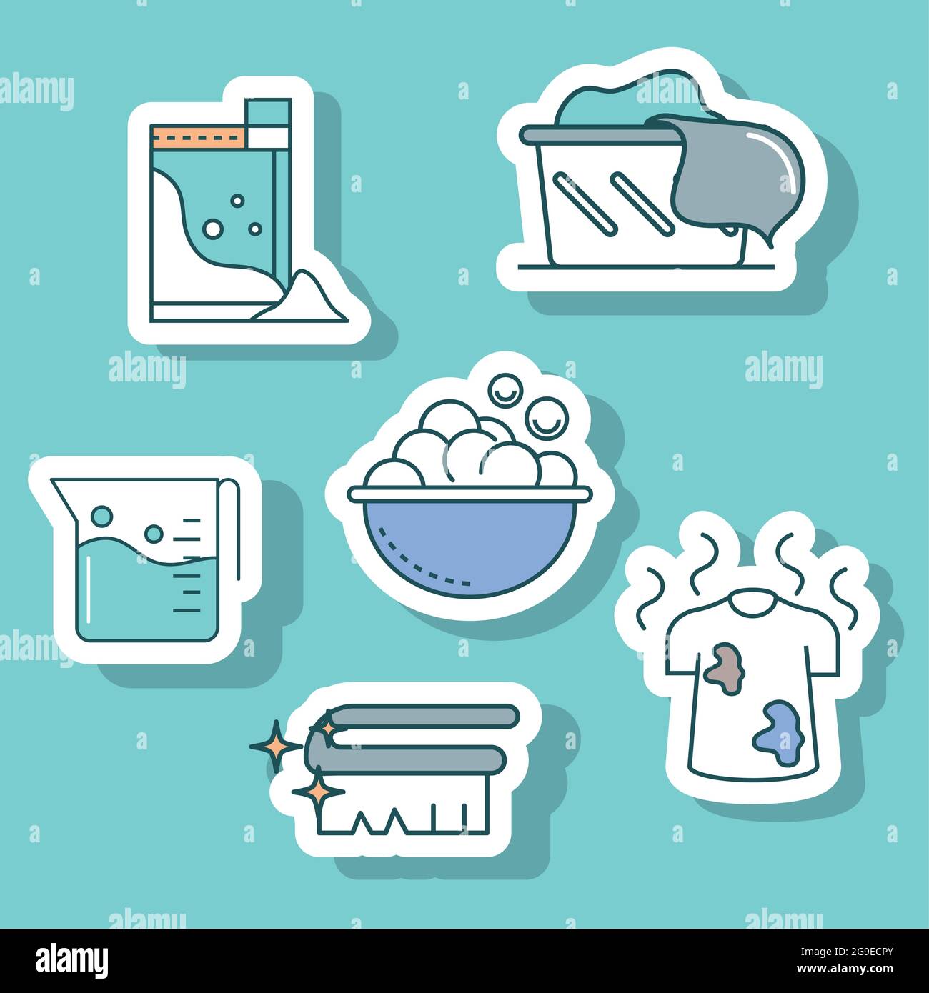 laundry cartoon stickers Stock Vector Image & Art - Alamy