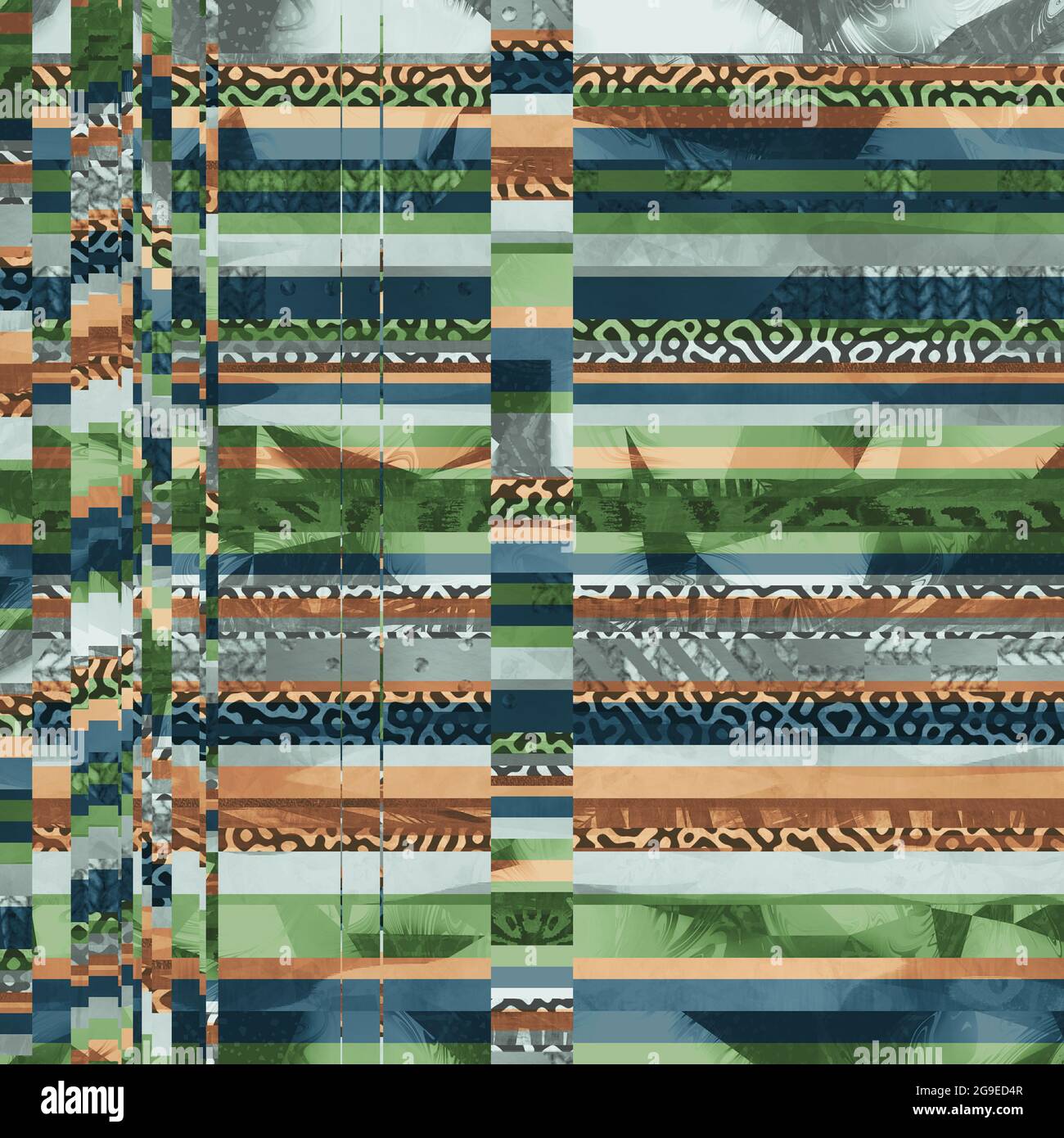 Seamless funky graphic pattern motif of chaotic and psychedelic noise ...