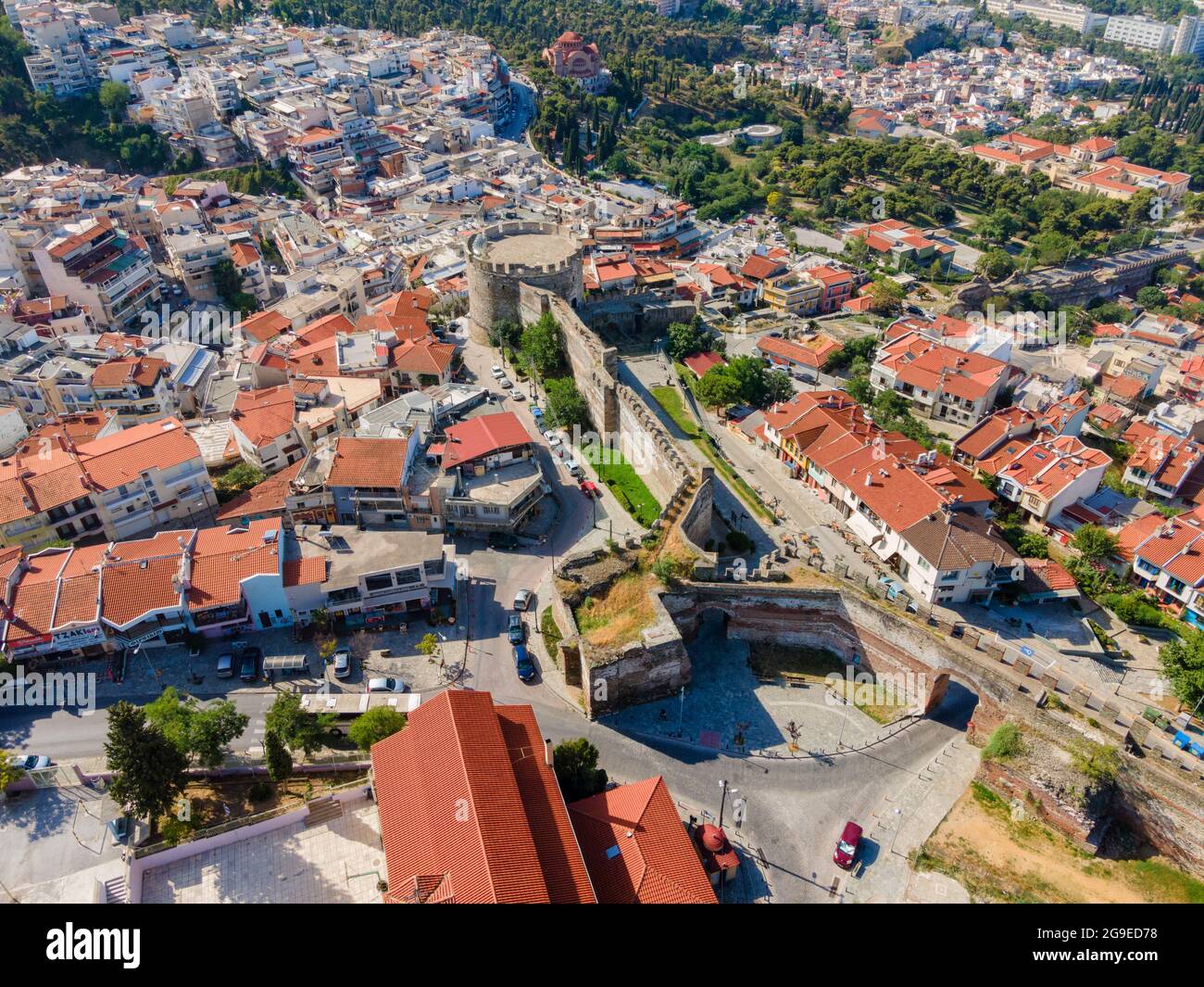 Tower at Sykies area , Thessaloniki, Greece Stock Photo - Alamy