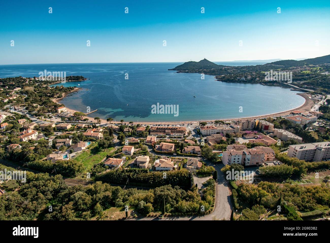 Aerial view of AGAY (Var) South France Stock Photo - Alamy