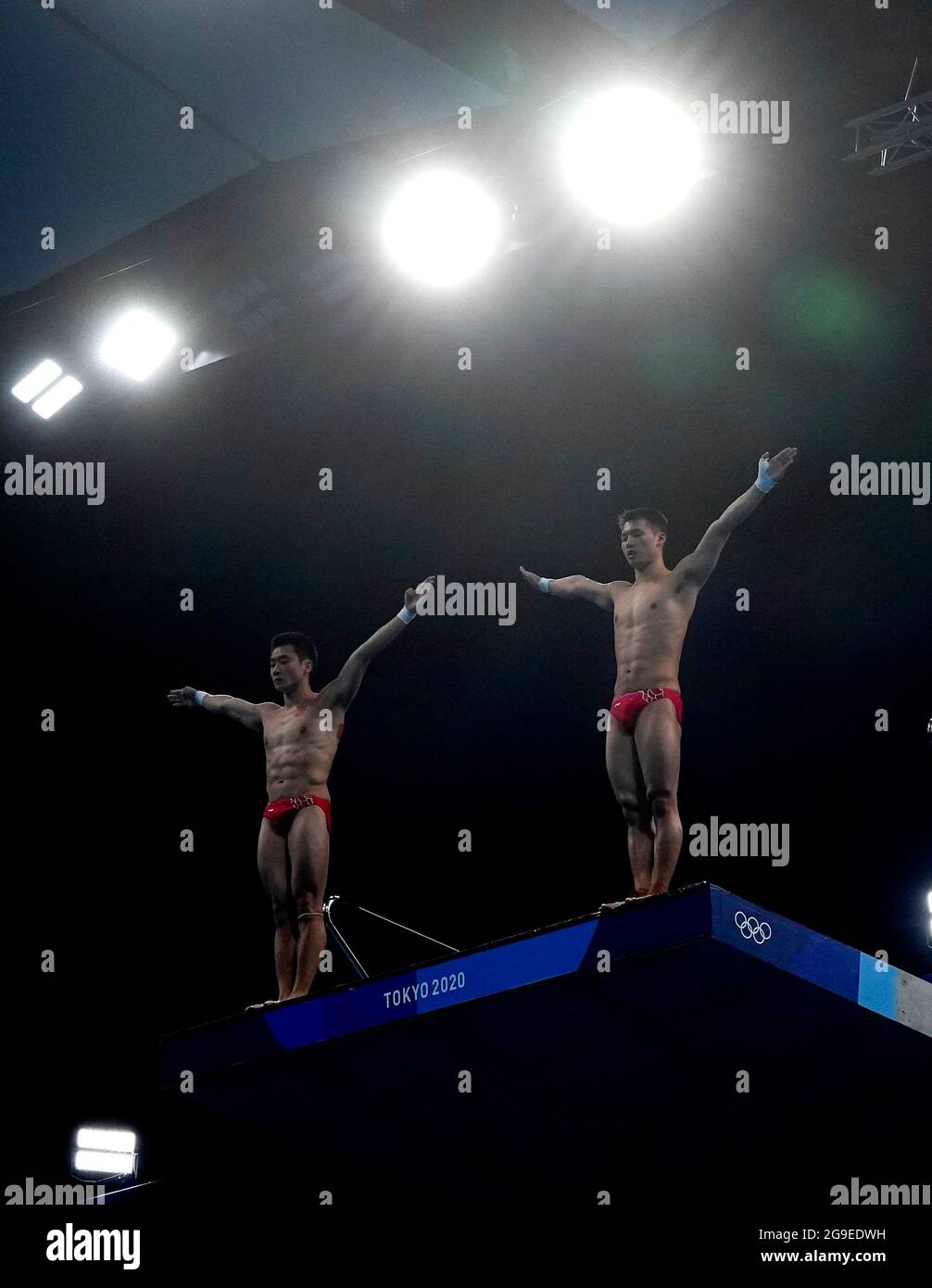 Tokyo, Japan. 26th July, 2021. Cao Yuan and Chen Aisen of China compete ...