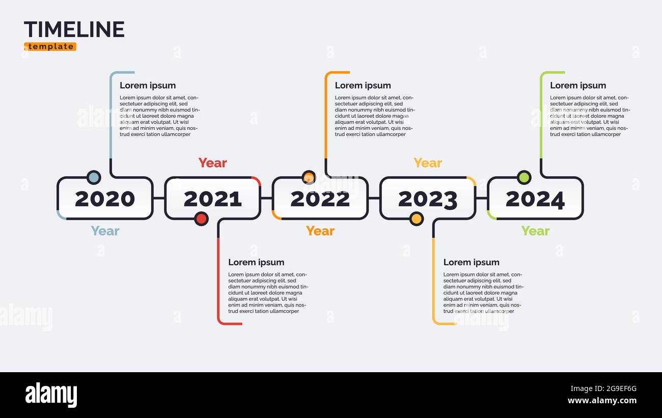 Vector timeline minimal infographic concept template with five periods ...