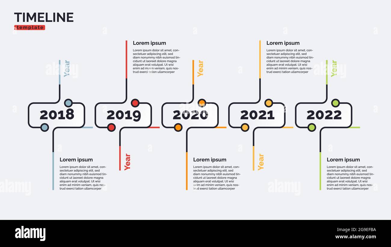 Vector timeline minimal infographic concept template with five periods ...