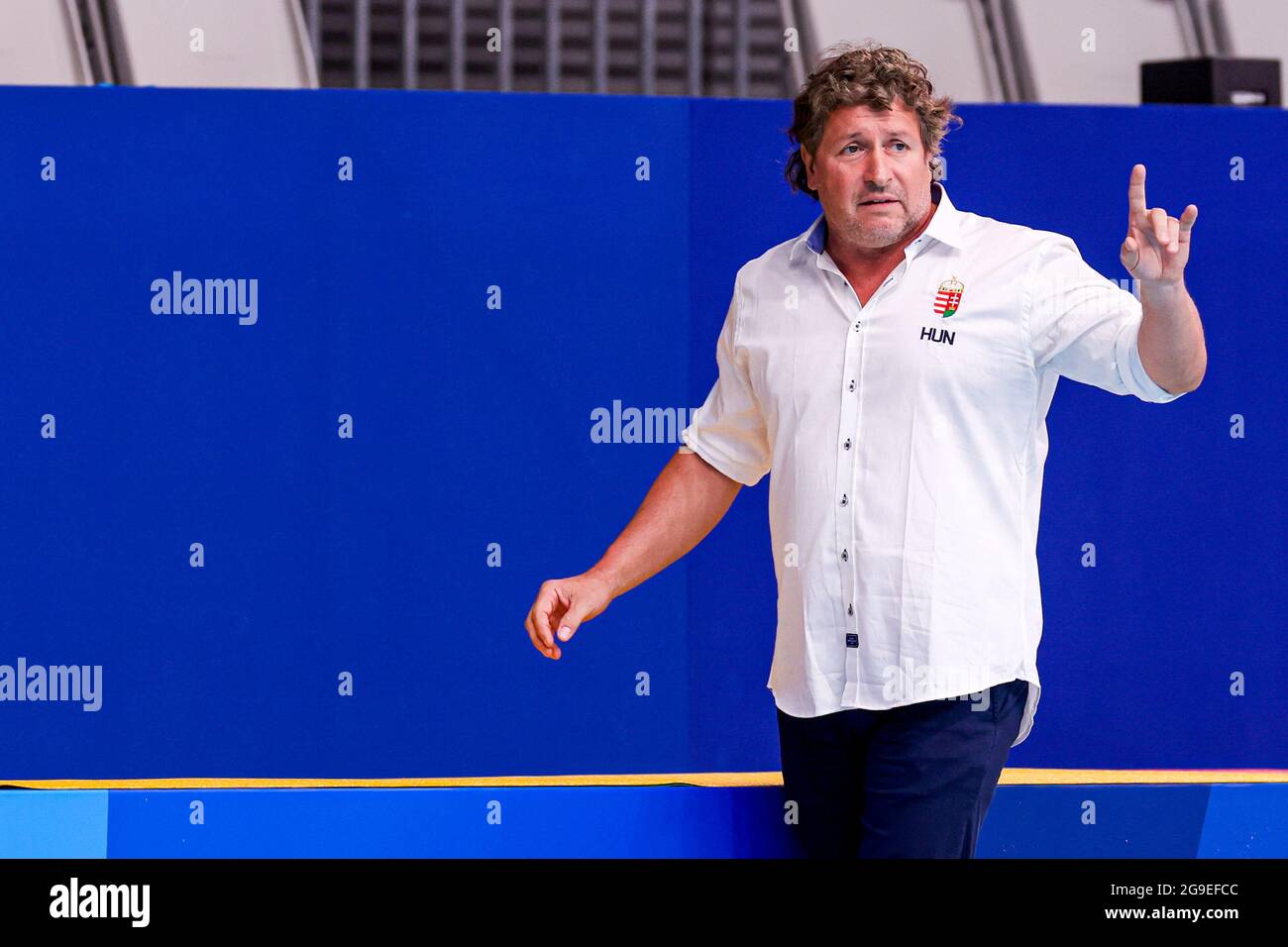 TOKYO, JAPAN - JULY 26: Head Coach Attila Biro of Hungary during the ...