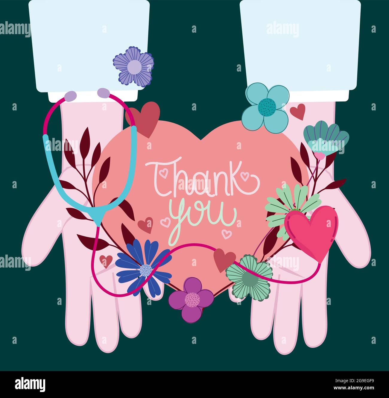 thank you heart Stock Vector Image & Art - Alamy