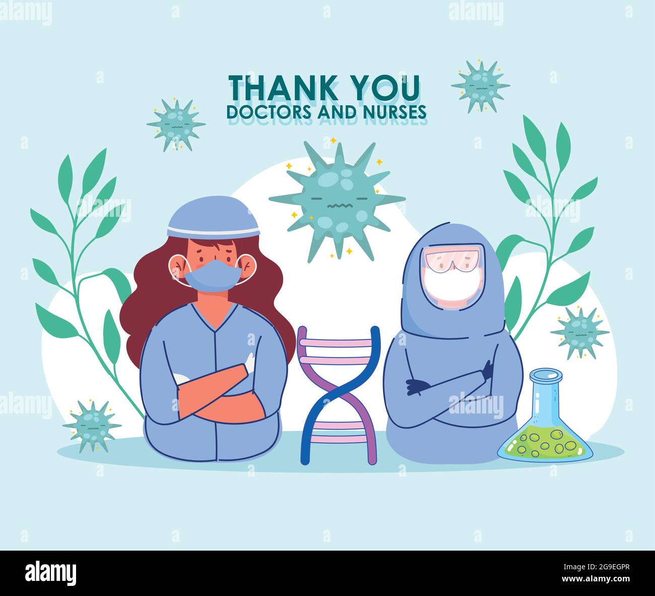 thank you doctors and nurses Stock Vector Image & Art - Alamy