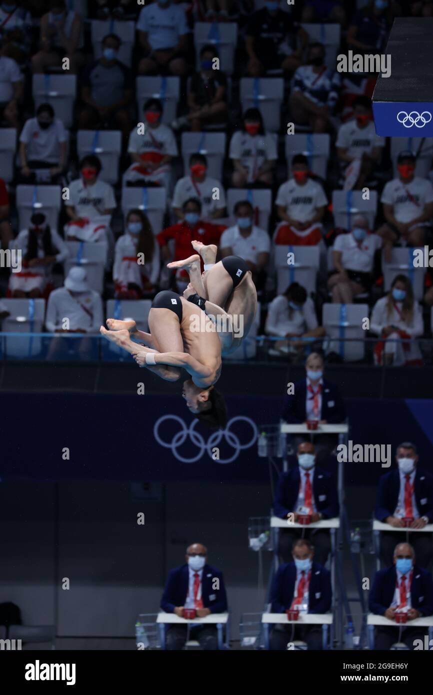 Seoul, South Korea. 26th July, 2021. S. Korean divers at Olympics Woo ...