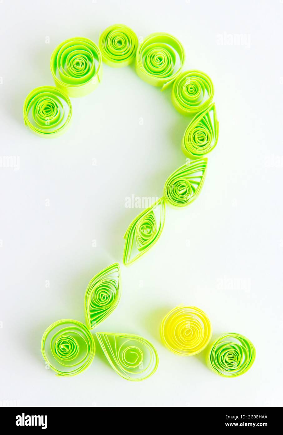 The digit 2 is made of quilling isolated on white Stock Photo - Alamy