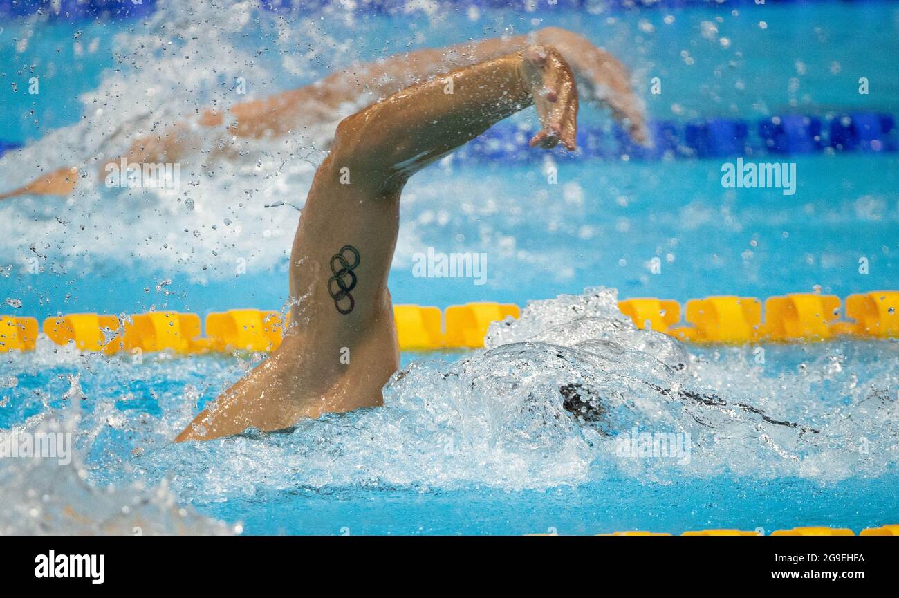 Tokyo, Japan. 26th July, 2021. Blake Pieroni of USA compete in Men's 4 ...